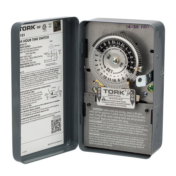 Tork 1101B-PC 24 Hour Time Switch 40A 120V — Lighting Supply
