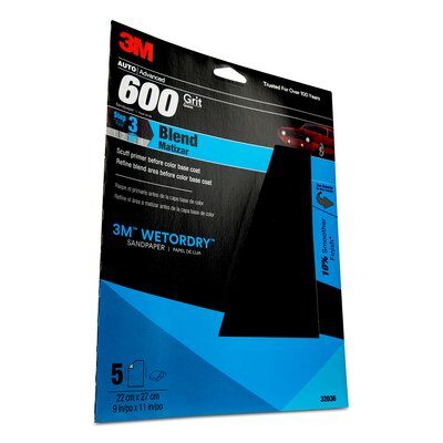 3M 7010328059 32036 Wetordry Sandpaper 32036 600 Grit 9 Inch X 11 Inch ...