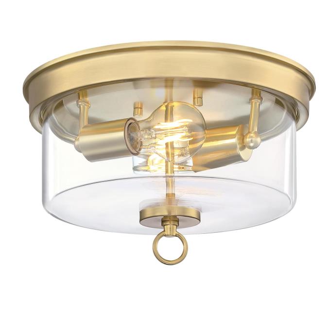 Westinghouse 6128600 12 Inch 2 Light Flush Champagne Brass Finish ...