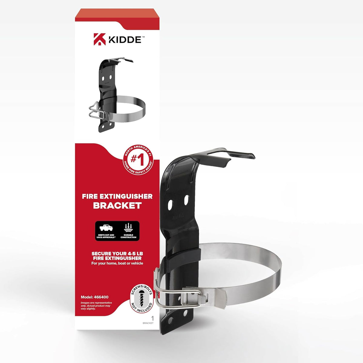 Kidde 466400 AD-5 Metal Single Strap Bracket Kidde Rechargeable ...