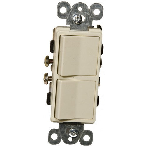 MORRIS 81981 White Decorator Double Rocker Switch — Lighting Supply
