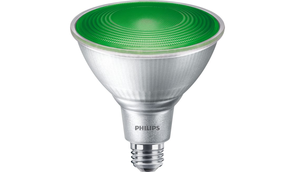 Philips 929001306763 13.5PAR38/PER/GREEN/G/E26/ND/ULW LED PAR38 E26 ...