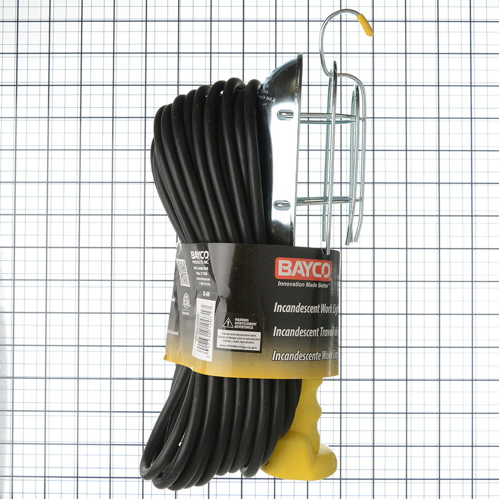 Bayco SL-426 Incandescent Trouble Light-50 Foot 18/3 Metal Cage ...