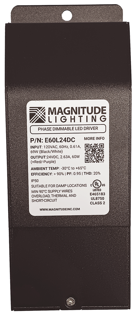 Magnitude Lighting E60L24DC-KO E-Series Constant Voltage LED Driver ...