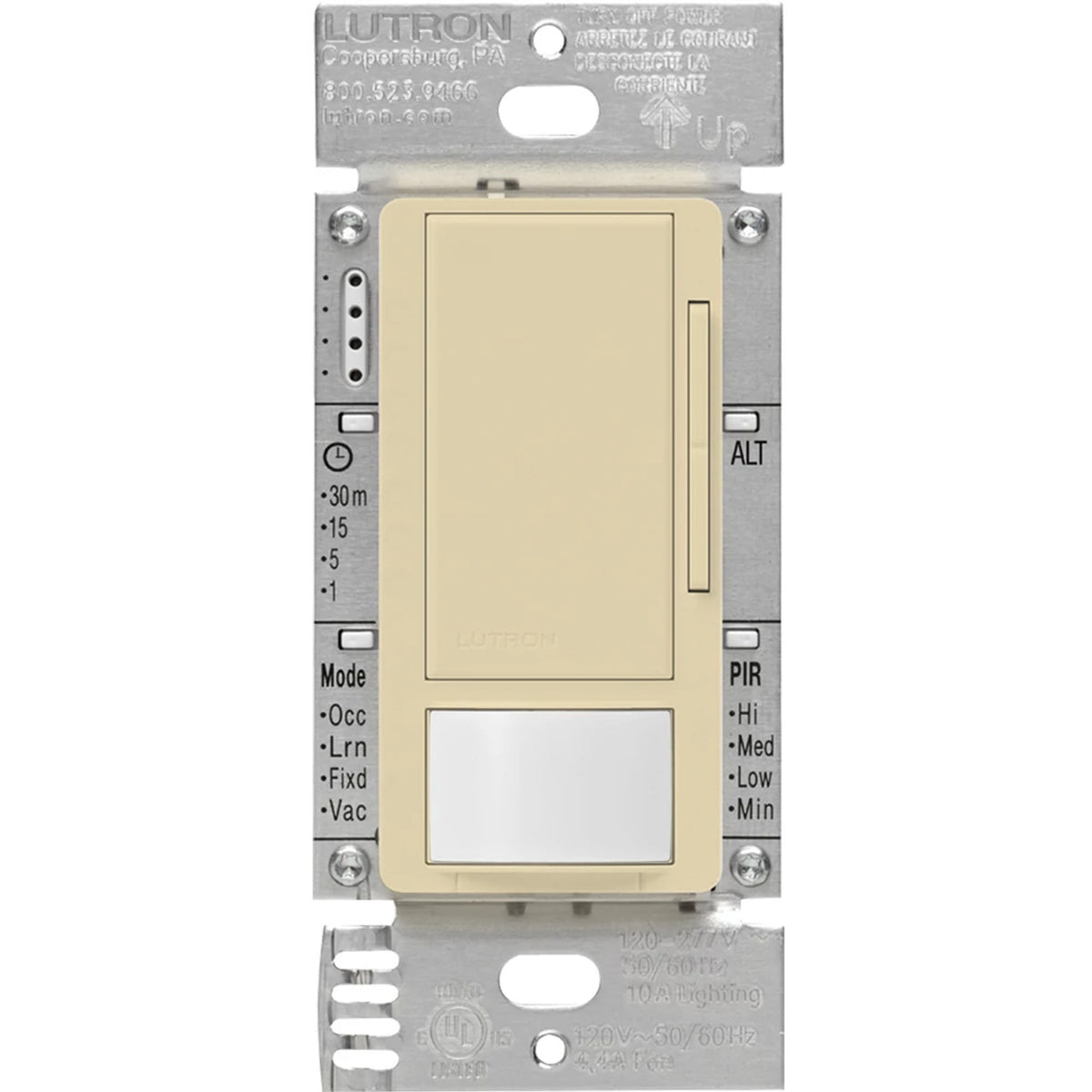 Lutron MS-Z101-IV Maestro Dual Volt 8A 0-10V Occupancy Sensor Ivory ...