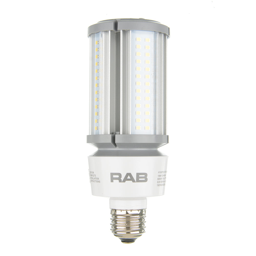 RAB HIDFA-18S-E26-850-BYP HID Post Top Lamp Type B 6W/12W/18W E26 Base ...