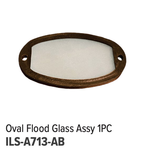 GM Lighting ILS-A713-AB ILS Oval Flood Glass Assembly 1-Piece ...