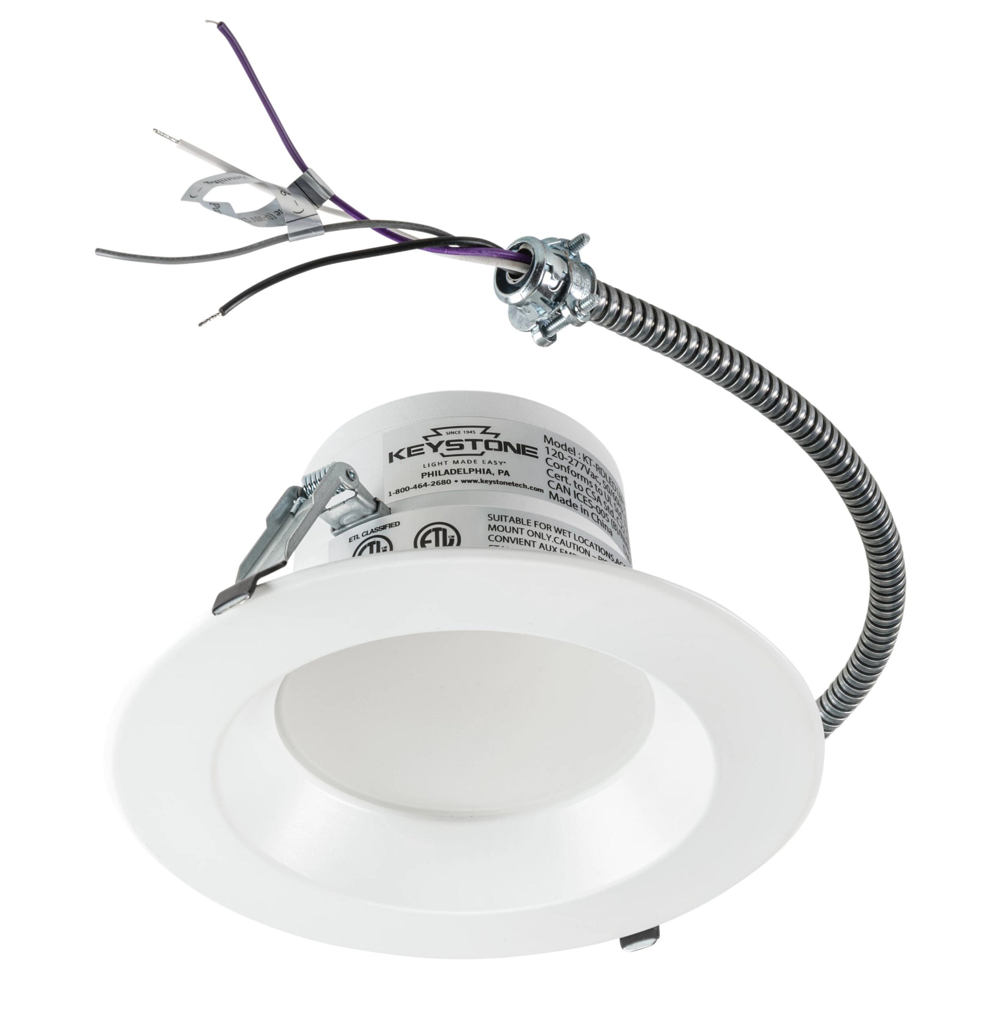 Keystone KT-RDLED38PS-10A-8CSE-VDIM 10 Inch LED Commercial Downlight ...