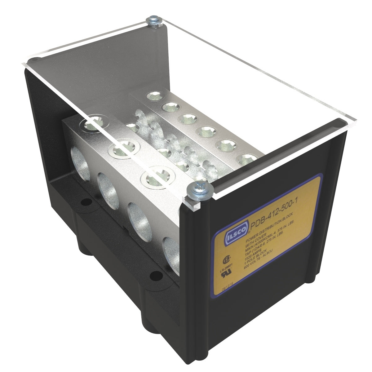 ILSCO PDB-412-500-1 Power Distribution Block Dual Rated — Lighting Supply
