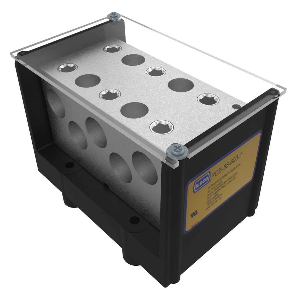 ILSCO PDB-55-600-1 Power Distribution Block Dual Rated — Lighting Supply