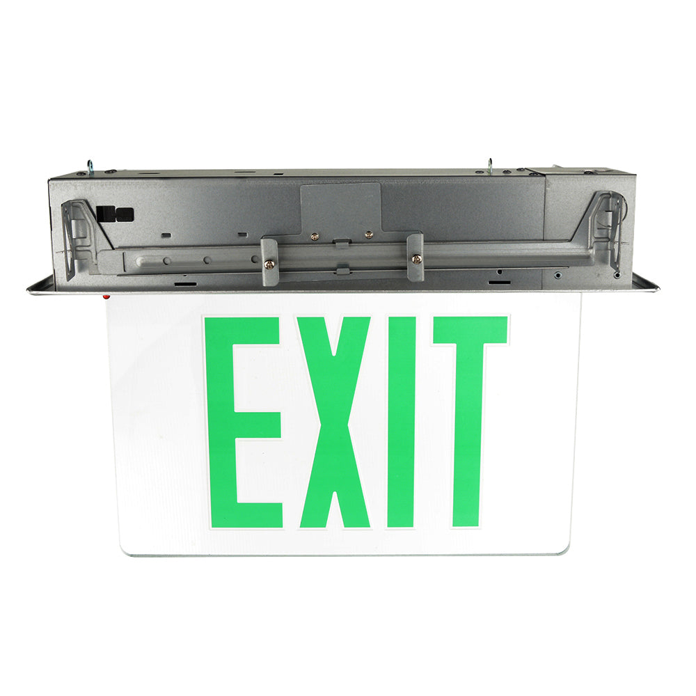 Standard-BL RELZXTE1GCA Recessed Edge-Lit LED Exit Single — Lighting Supply