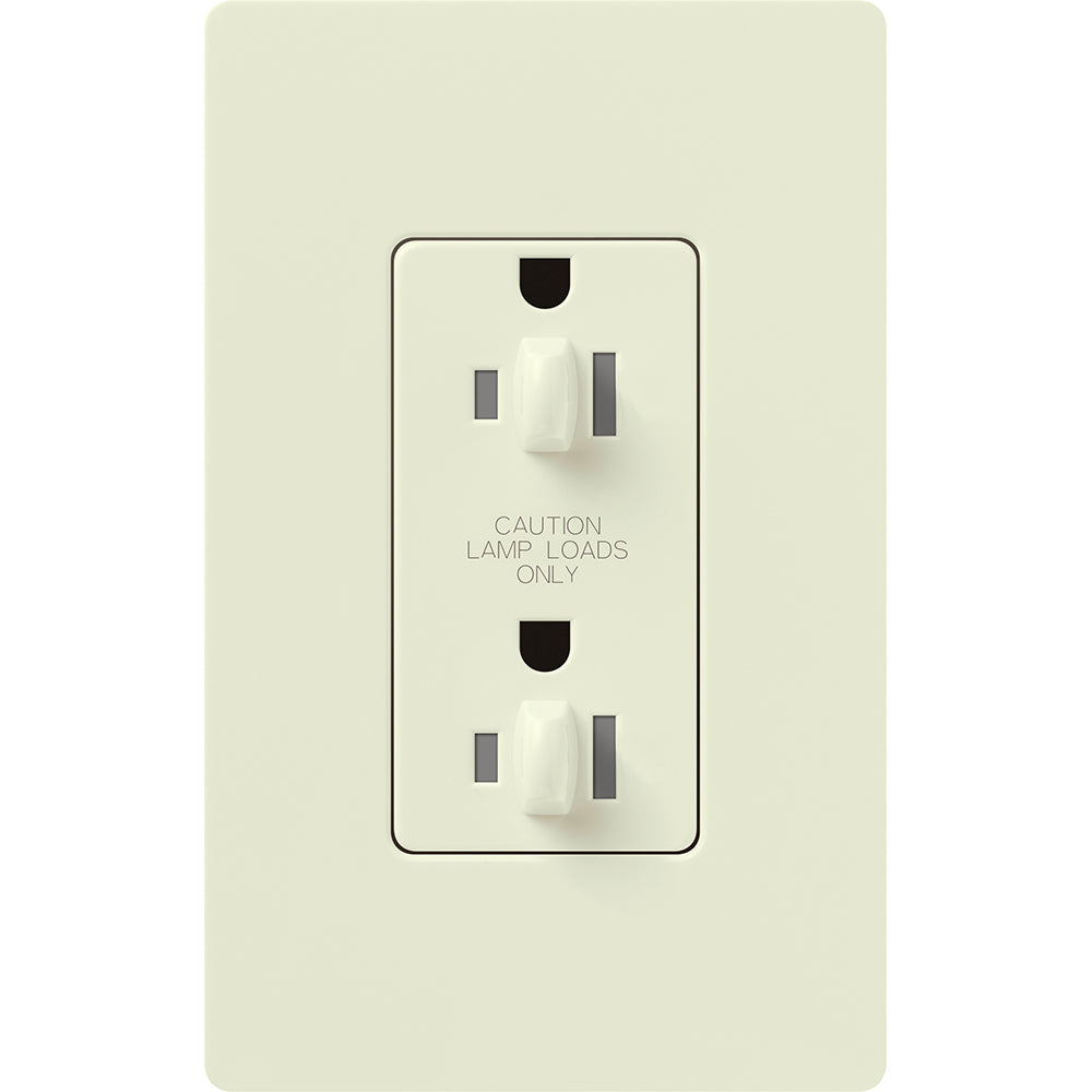 Lutron SCR-20-DDTR-BI Receptacle Dual Dimmer Tamper-Resistant Biscuit ...