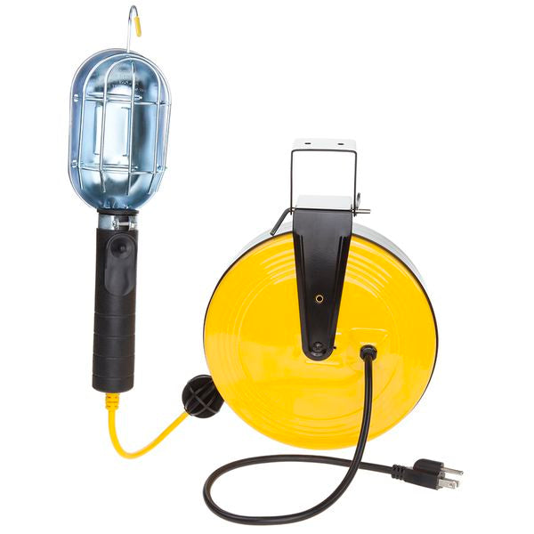Bayco SL-851 Pro Trouble Light-50 Foot 18/3 On Metal Retractable Reel ...