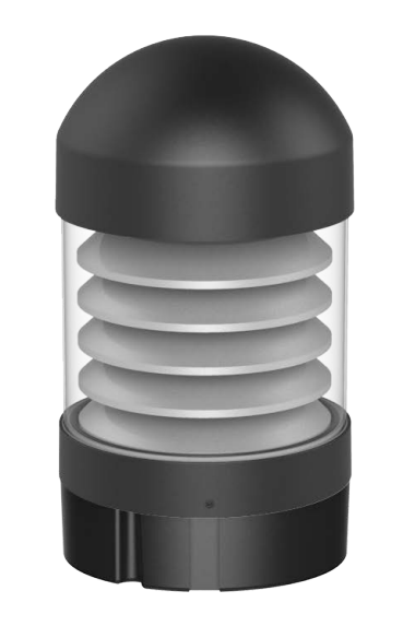 MORRIS 72332A Round LED Bollard Louvered Dome Top Selectable Black ...