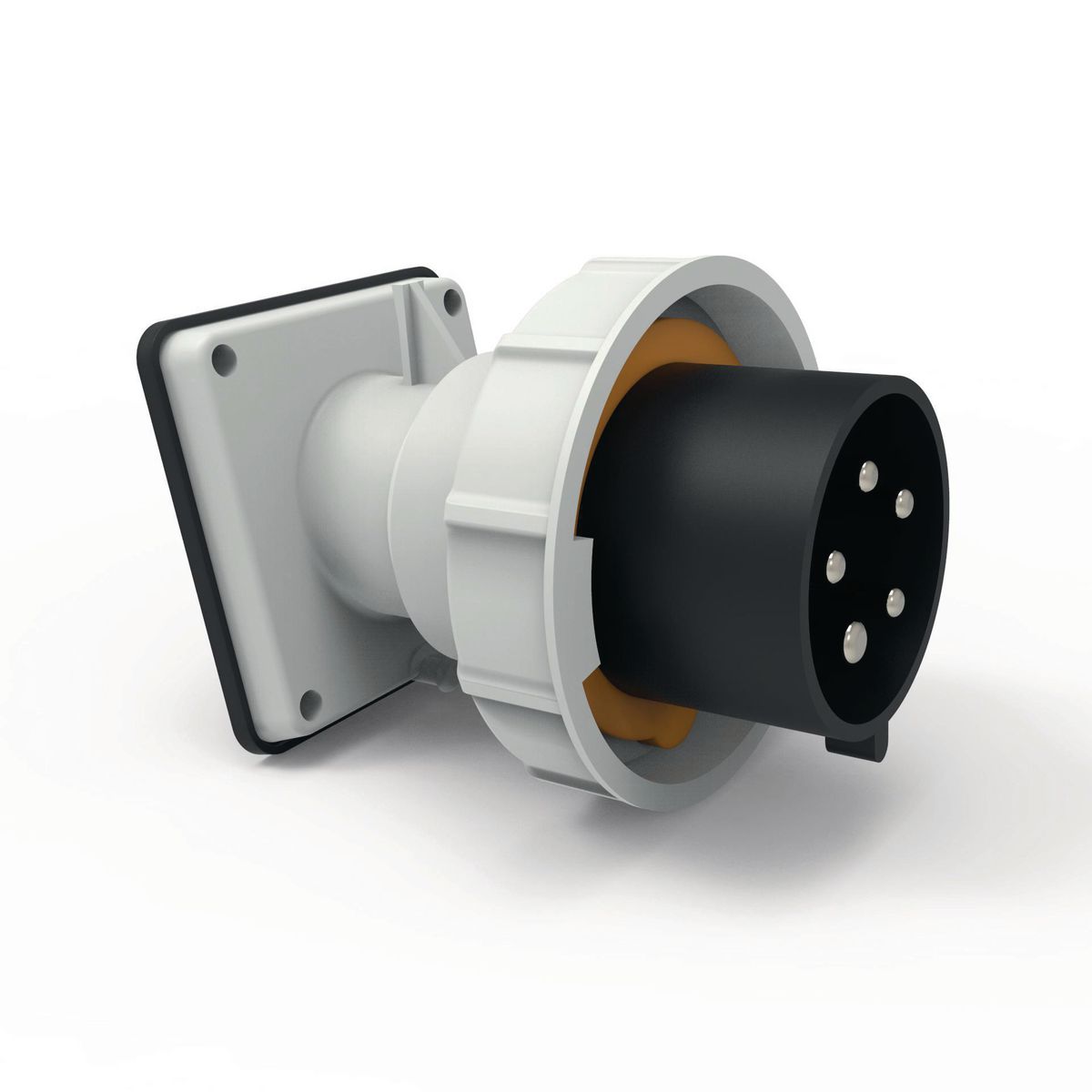 Bryant BRY530B5W Pin And Sleeve C-IEC Inlet 4-Pole 5-Wire 30A 347/600V ...