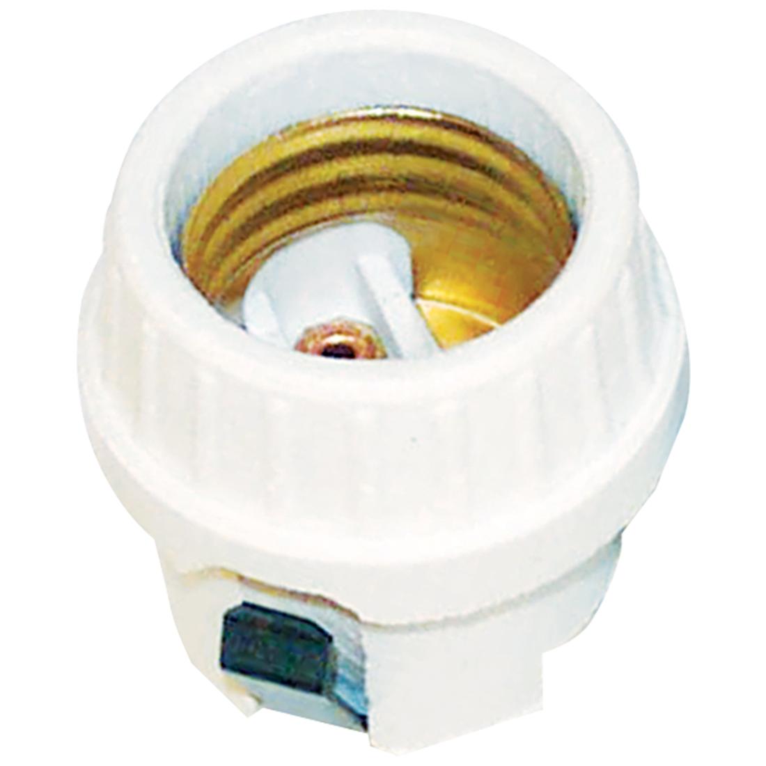 Leviton 8875 Incandescent Medium Base Snap-In Socket — Lighting Supply
