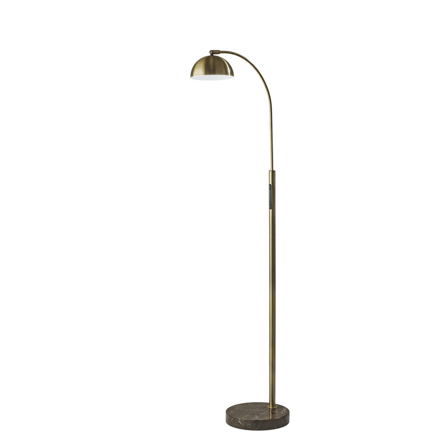 Adesso 4307-21 Bolton LED Floor Lamp With Smart Switch Antique Brass ...