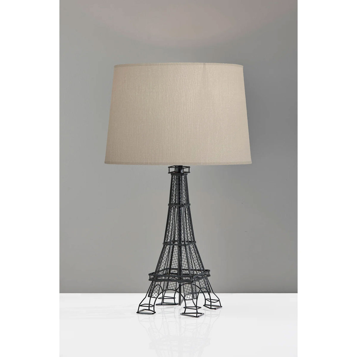 Adesso SL5001-12 Simplee Adesso Eiffel Tower Table Lamp Natural Shade ...
