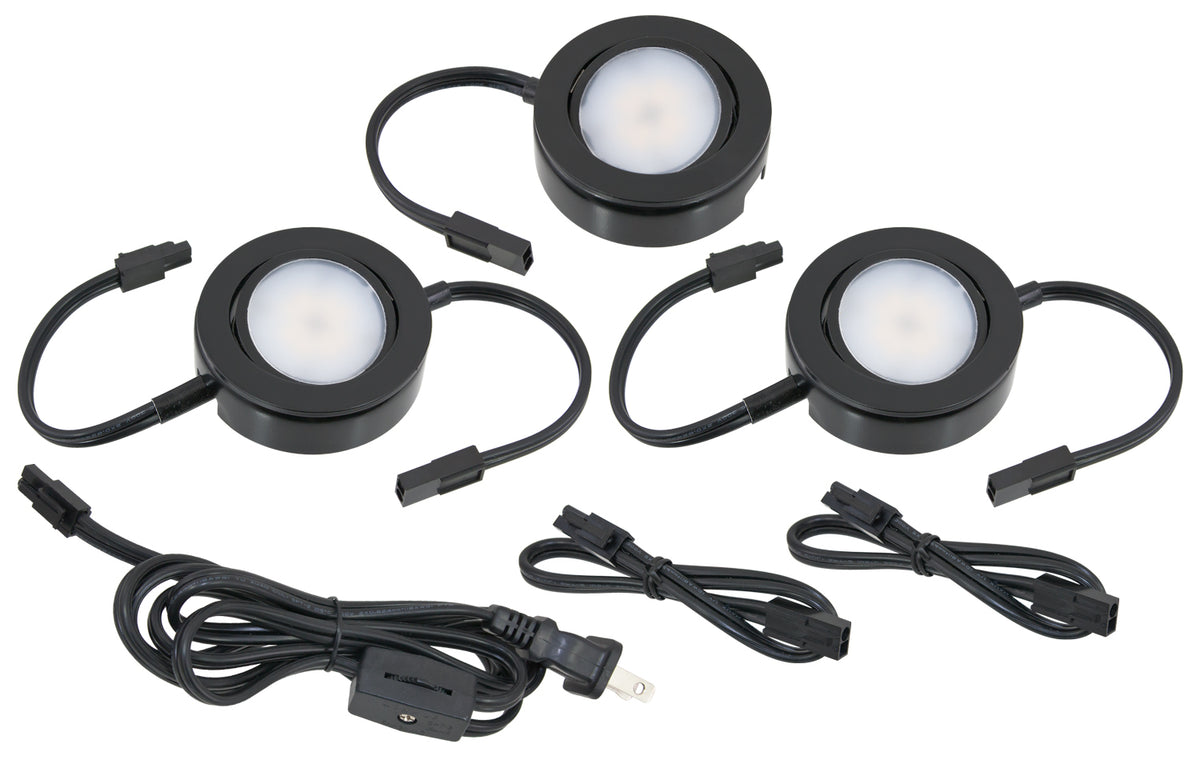 American Lighting MVP-3-BK MVP 3-Puck Kit — Lighting Supply