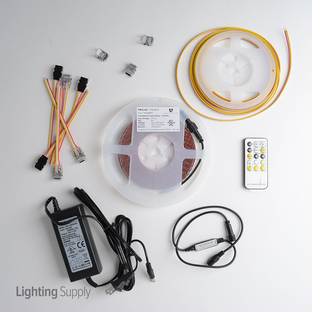 American Lighting HTL-TW-5MKIT Trulux 16.4 Foot HO LED Tape Light Kit ...