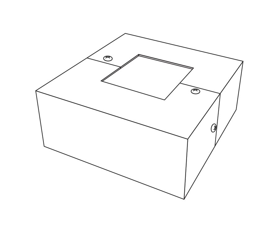 RAB RAB-BC4 Base Cover 4 Inch Square Steel Pole 2 Piece — Lighting Supply