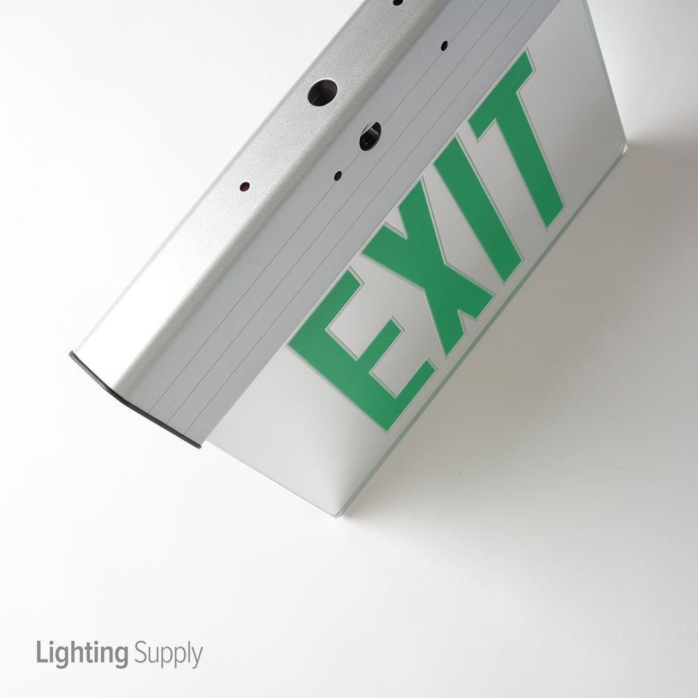 Standard-BL ELXTEU2GMA LED Double FaceEdge Lit Exit Sign — Lighting Supply