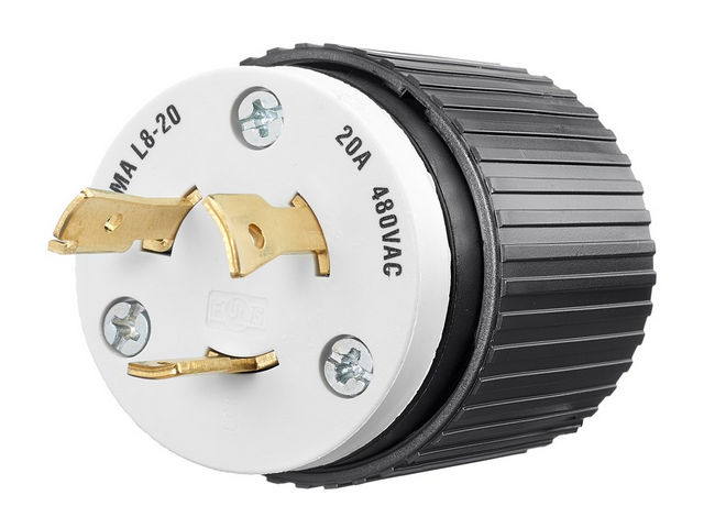 Bryant 70820NPC Locking Plug 20A 480V L8-20P Black And White CN ...