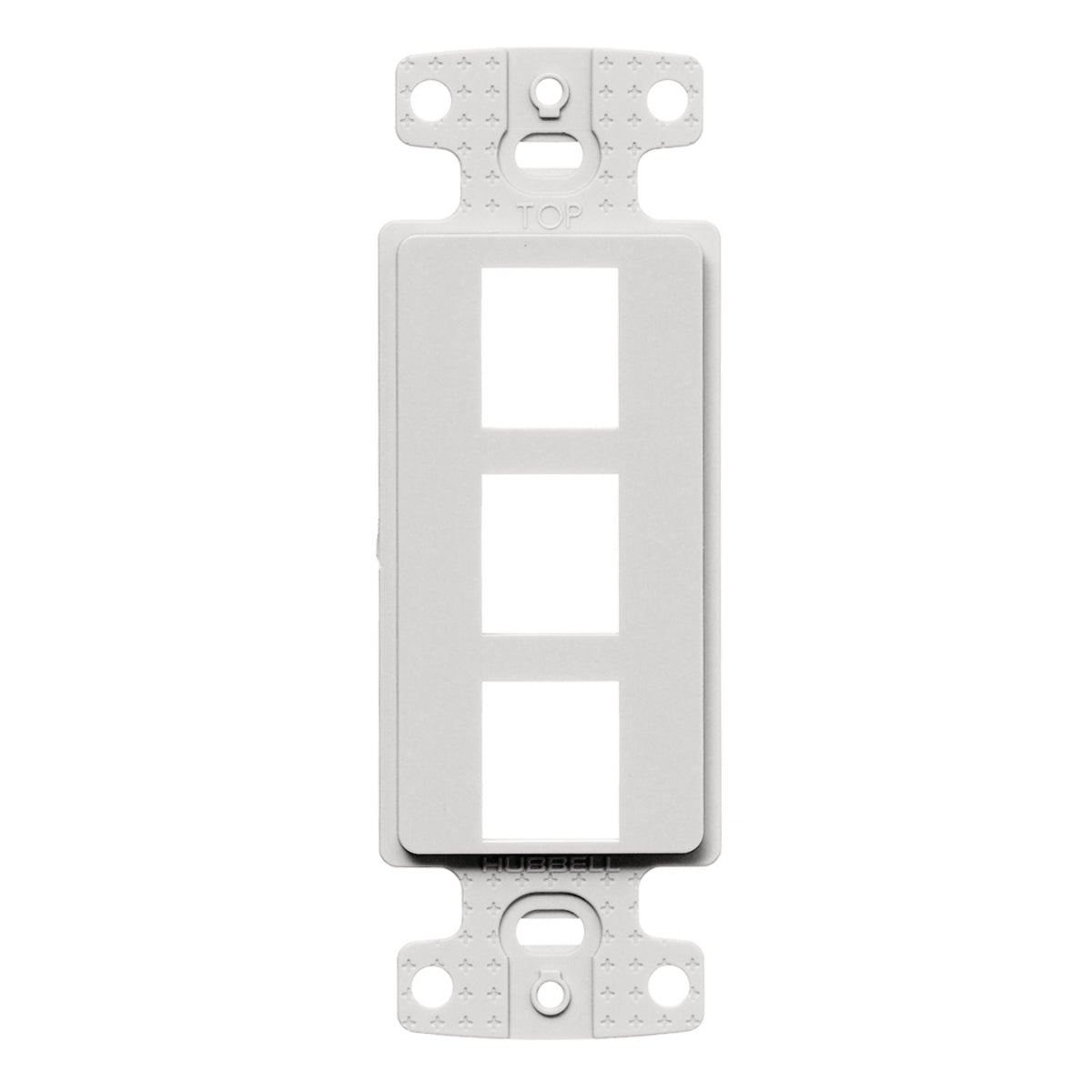 Bryant NS613W Plate Decorator Keystone Frame 3-Port White — Lighting Supply