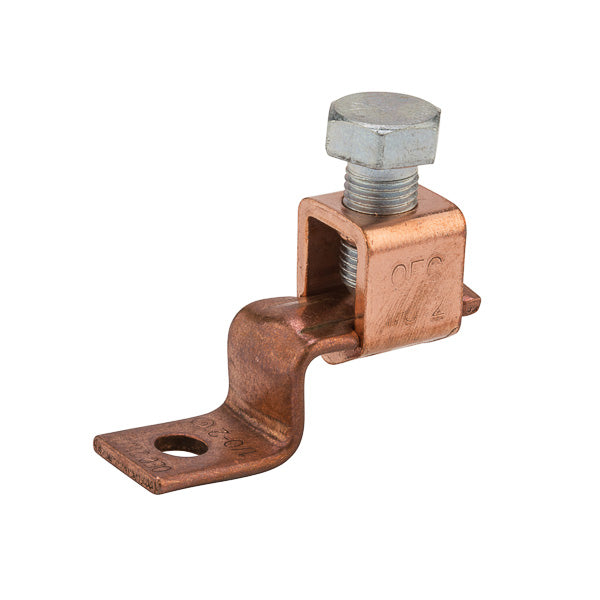 NSI DE706 Copper Solderless Lug 1/0-6 AWG 1/4 Inch Mounting Hole ...