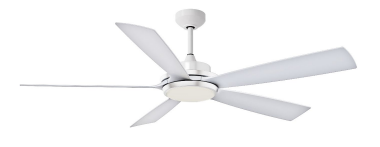 Delta Breez VCA725LED-HEWH Pleasanton 72 Inch Ceiling Fan 5 Blade ...