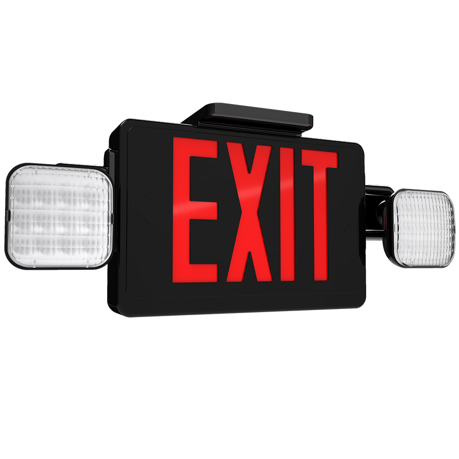 RAB ECOMBO-BHR Exit/Emergency Combo Single/Double Face — Lighting Supply