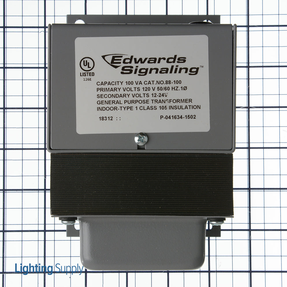 Edwards Signaling 88-100 100W Power Transformer — Lighting Supply