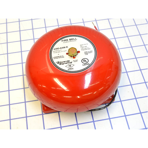 Edwards Signaling 439D-6AW-R Fire Alarm Bell 6 Inch Vibrating Diode ...