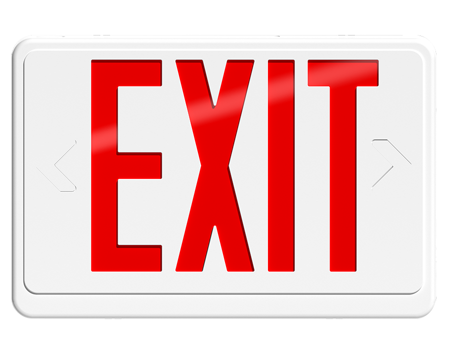 RAB RAB-EXIT-R Combination Universal Face No-Heads Emergency — Lighting ...