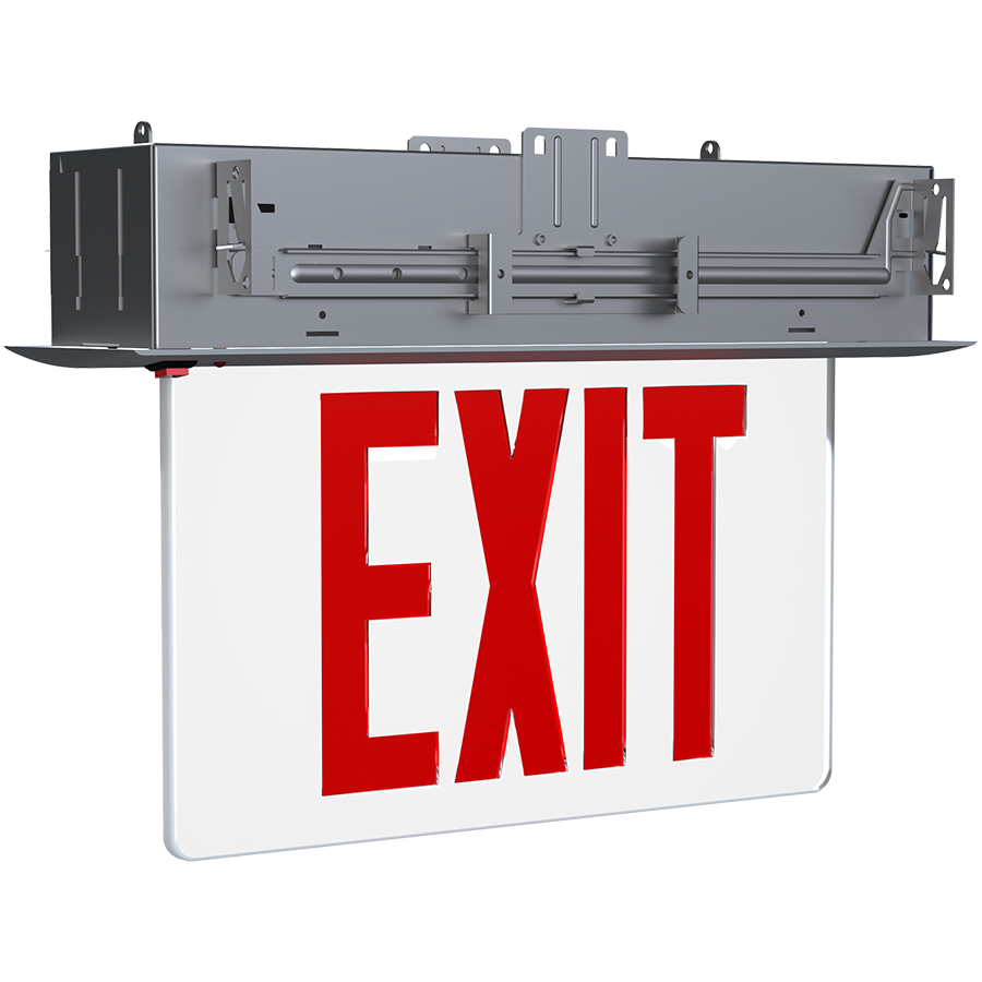 RAB EXITEDGE-RE-1/E LED Recessed Edge-Lit Exit Sign Single-Face ...