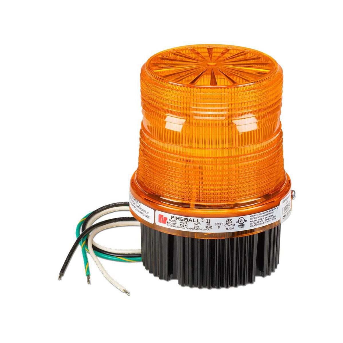 Federal Signal FB2LED-012-024A Fireball LED Light 12-24VDC Amber ...