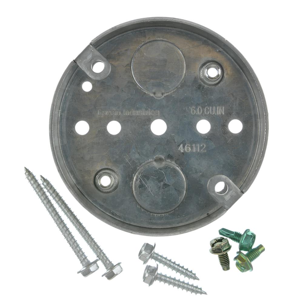 Southwire 46112 Garvin 3-1/2 Round Pan Box 3/4 Inch Deep — Lighting Supply