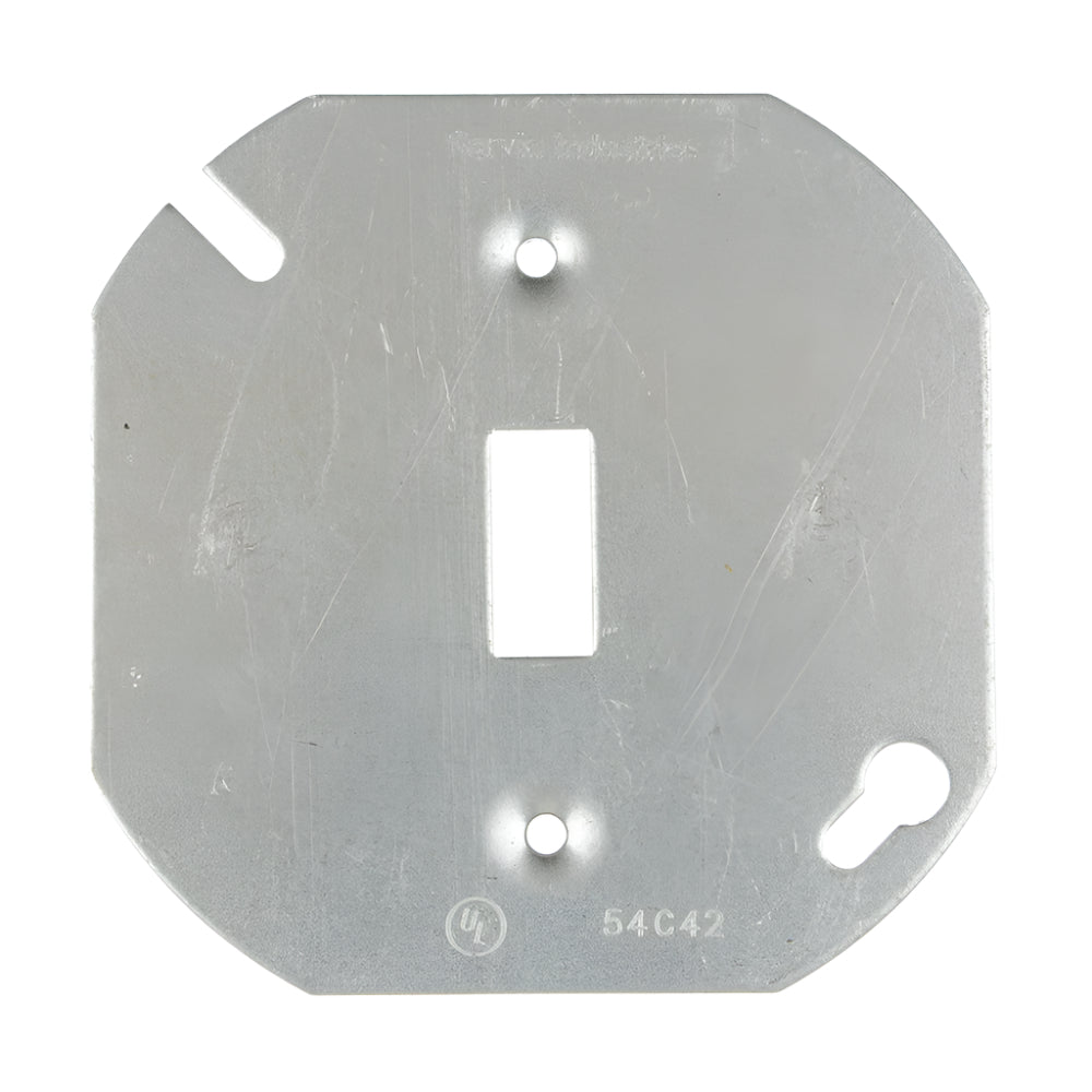 Southwire 54C42 Garvin 4 Inch Flat Octagon Box Cover Toggle Switch — Lighting Supply