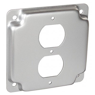 Southwire G1938 Garvin 4 Inch Square 1/2 Inch Raised Duplex Receptacle ...