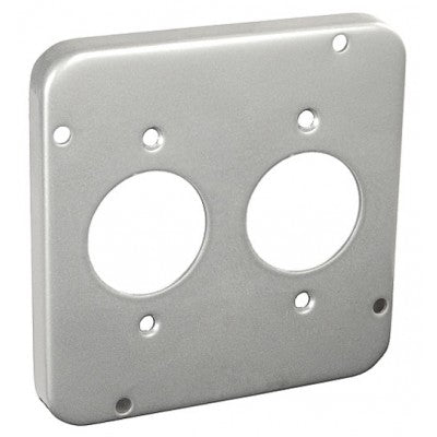 Southwire 62-1/2 Garvin 6 Square Two Gang Device Cover 1/2 Inch Raised — Lighting Supply