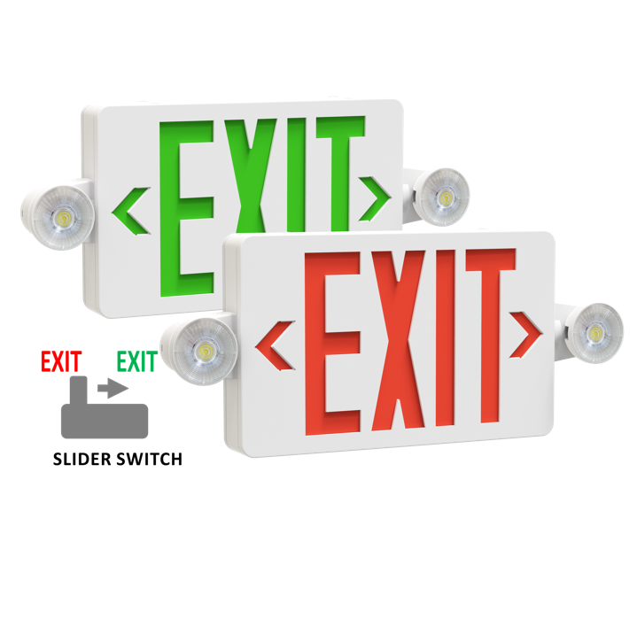Halco 97102 Emergence White Thermoplastic Combination Exit/Emergency ...