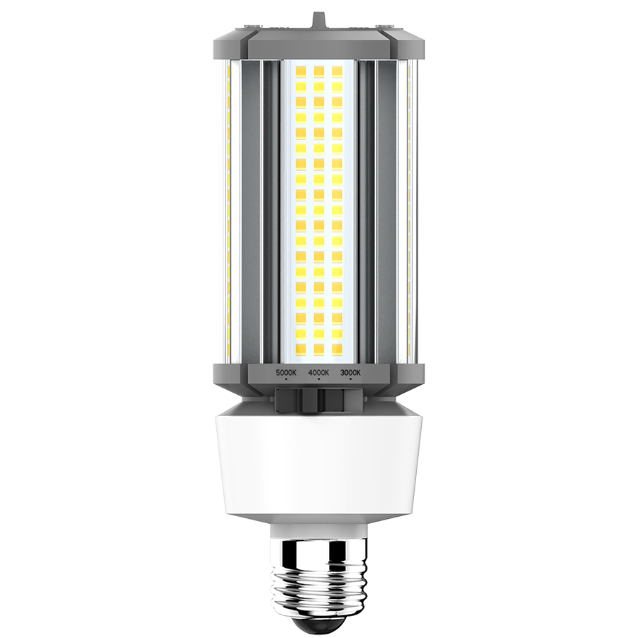 RAB HIDFA-27S-E26-8CCT-BYP Adjustable Lumen/CCT HID Post Top E26 Base ...