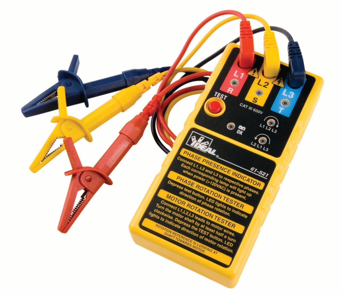 Ideal 61-521 3-Phase/Motor Rotation Tester — Lighting Supply