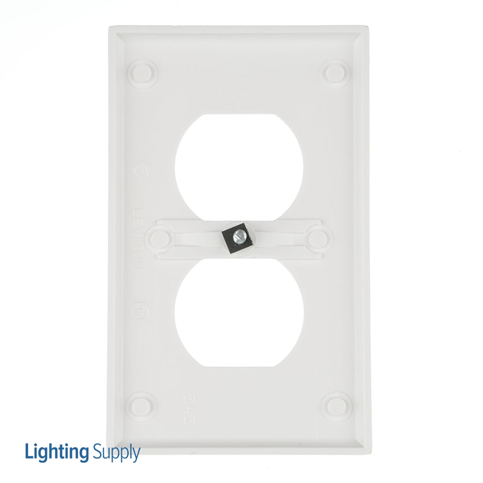 Leviton 88003 1-Gang Duplex Device Receptacle Wall Plate — Lighting Supply