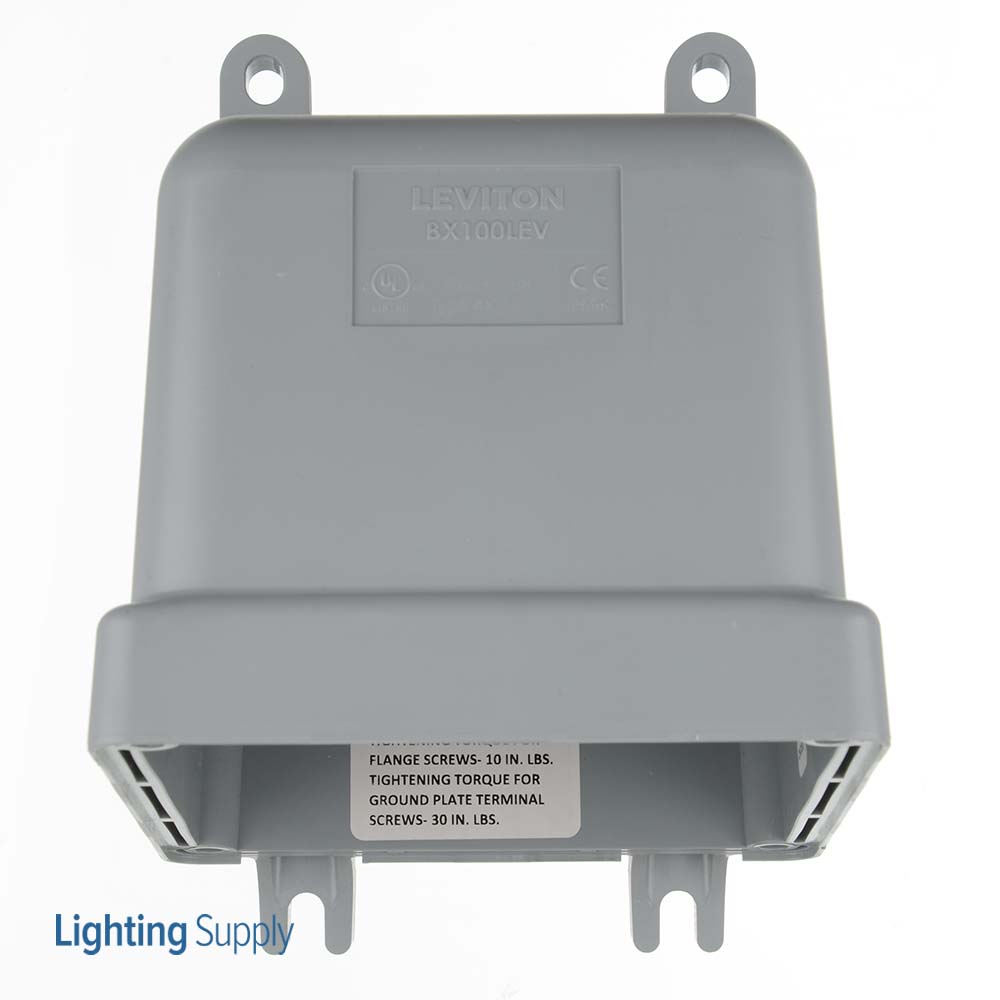 Leviton BX100LEV 100 Amp Non-Metallic Back Box-Gray — Lighting Supply