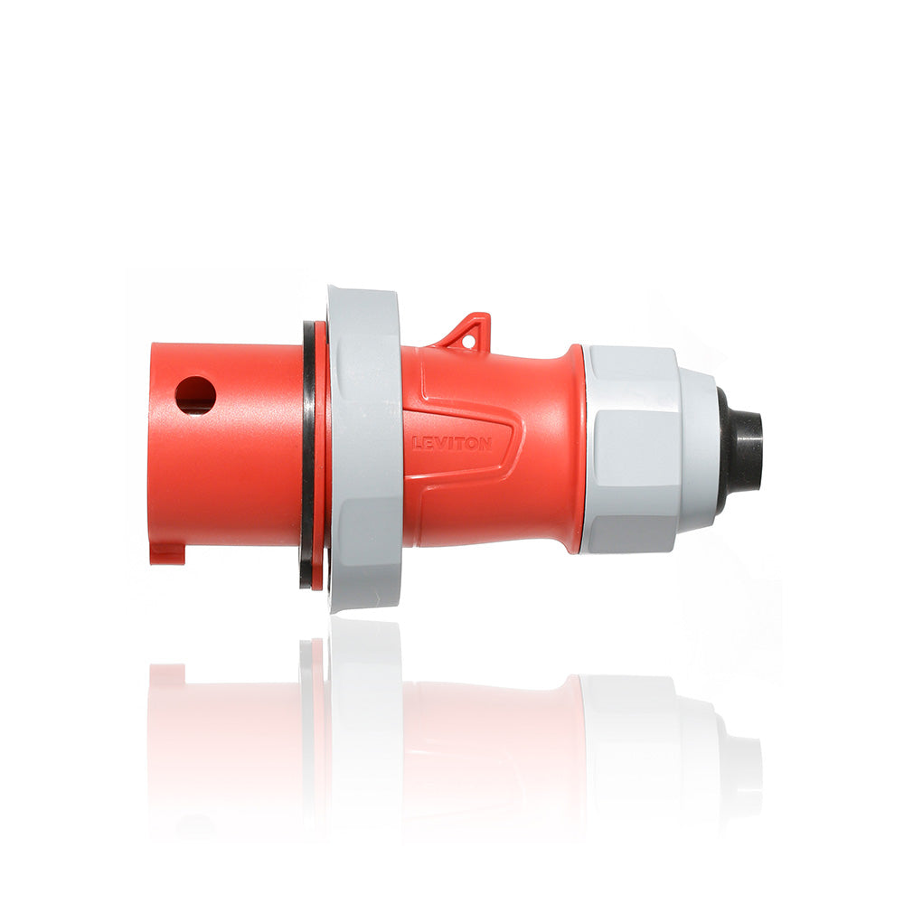 Leviton 330P7WLEVA 30 Amp Pin And Sleeve Plug NSF Red — Lighting Supply