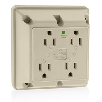 Leviton 1254-HI 4-in-1 Quadruplex Receptacle Outlet — Lighting Supply