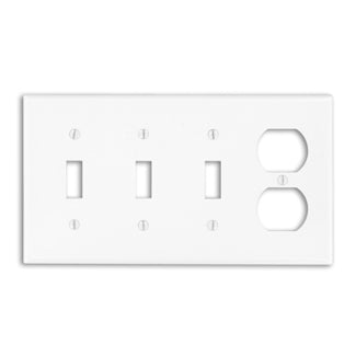 Leviton P38-W Combination Wall Plate 4-Gang Standard Size — Lighting Supply