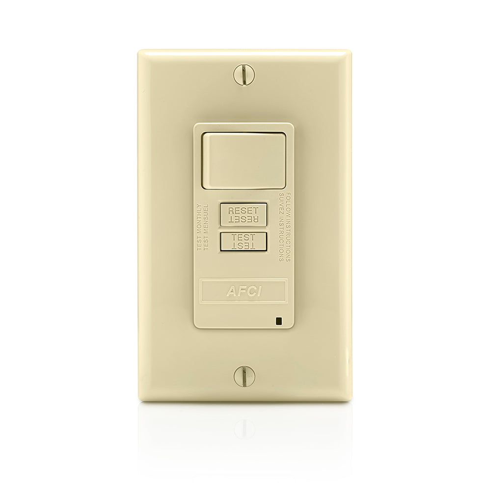 Leviton AFSW1-I 15 Amp Switch 20 Amp 125V OBC AFCI With Switch ...