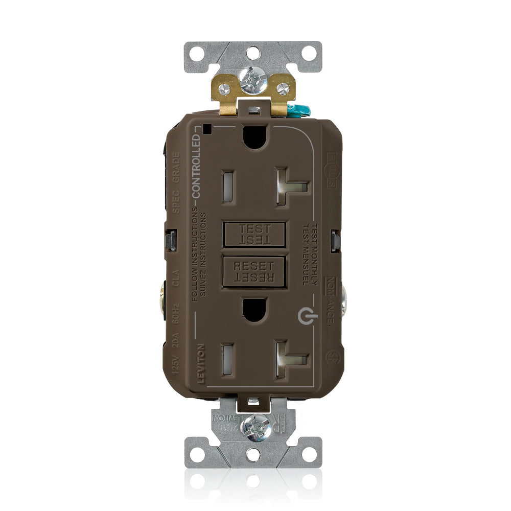 Leviton G5362-2T0 SmartlockPro GFCI Decora Duplex Receptacle Outlet ...